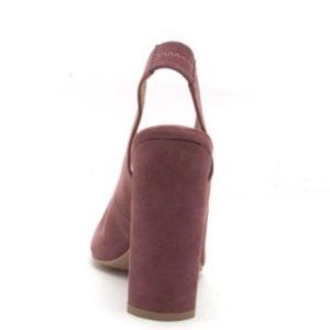 Shoes | Mauve Faux Suede Slingback Heels | Poshmark